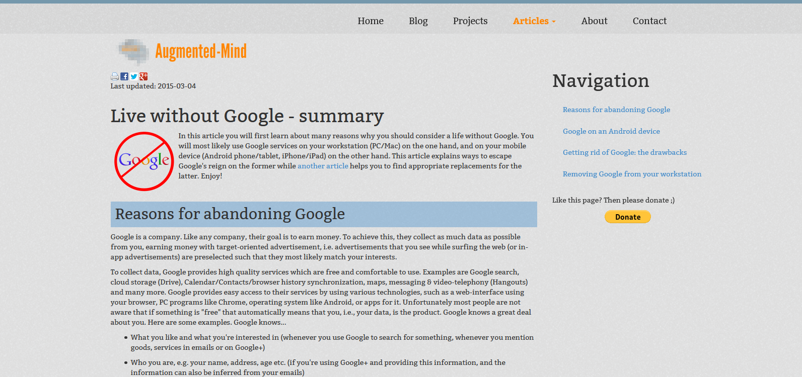 Website relaunch | AugmentedMind.de